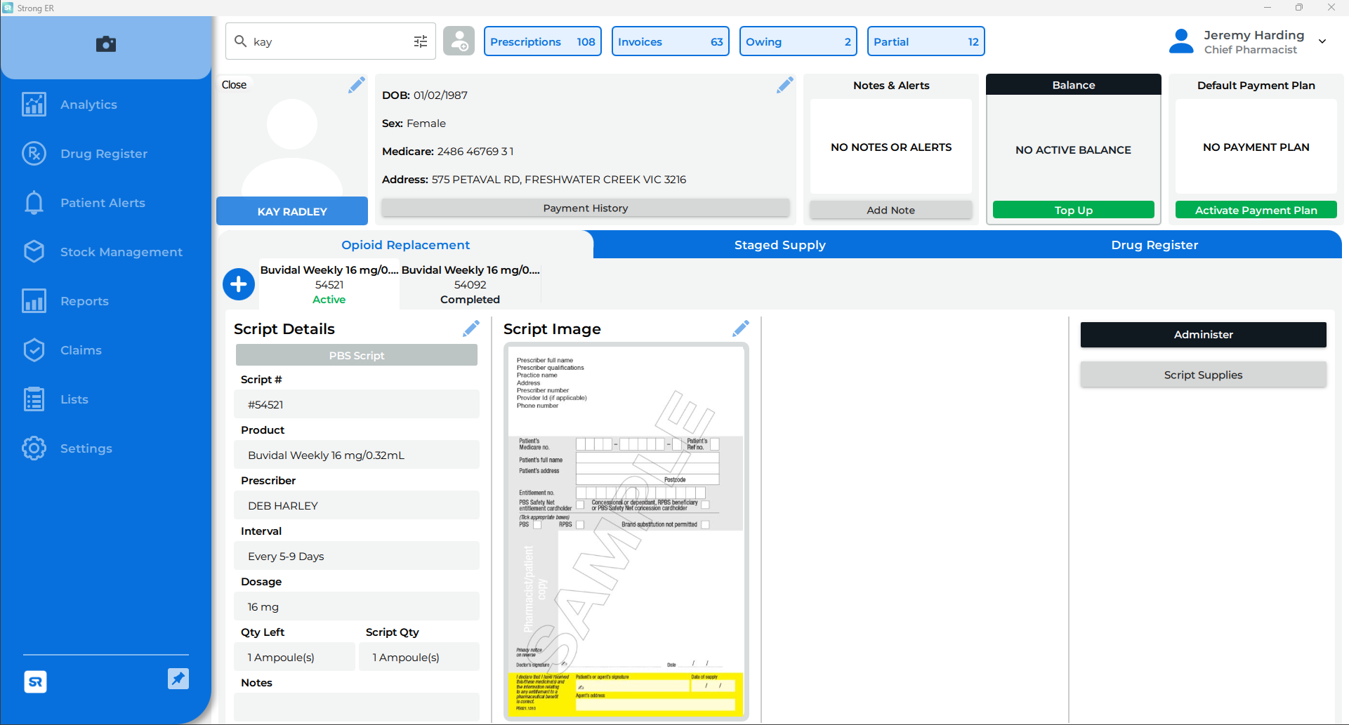 How do I record the administration of a long-acting depot injectable?