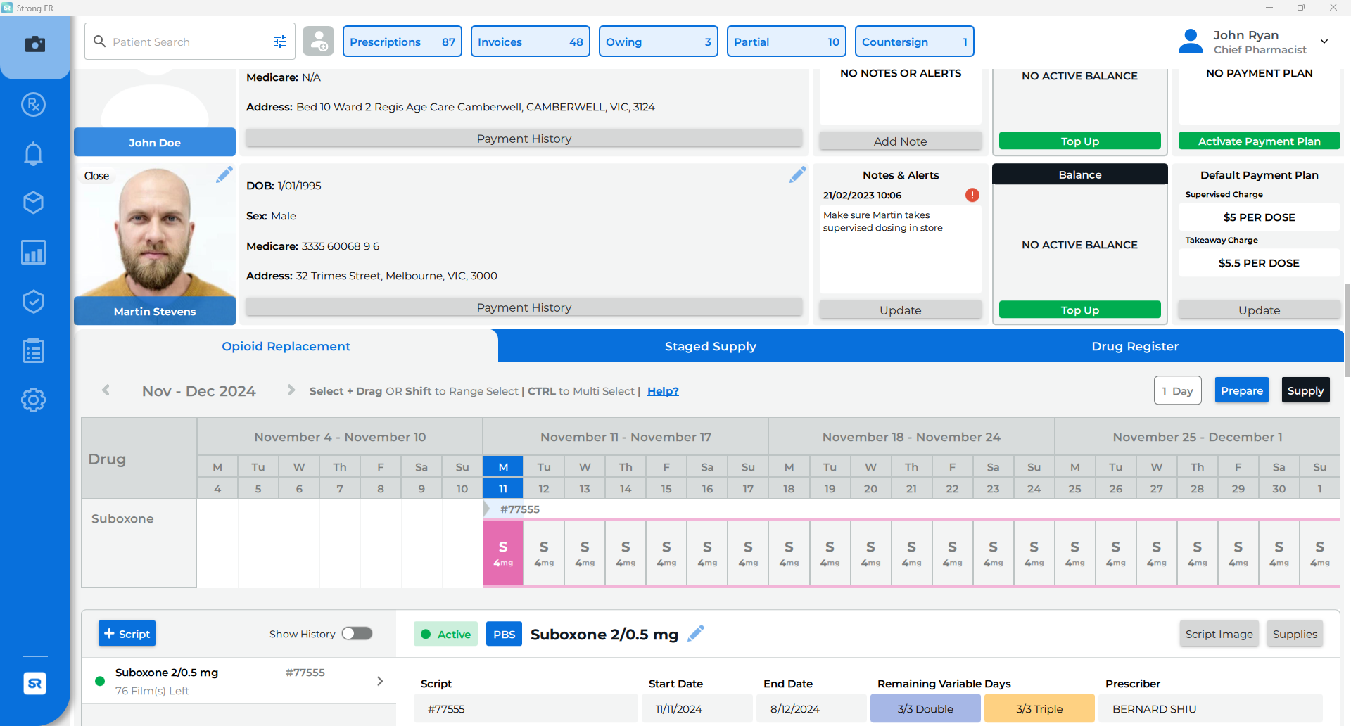 How do I supply an Additional or Replacement OTP dose?
