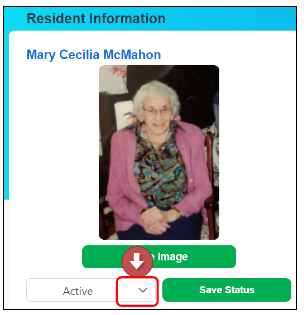 How do I document the transfer of a resident?