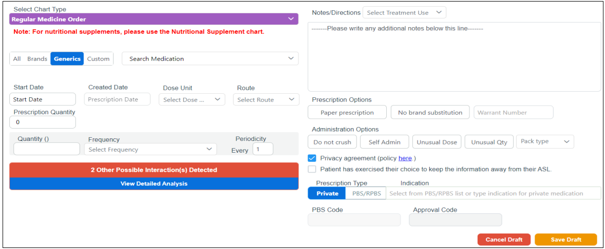 How do I create a Draft Medication Order?