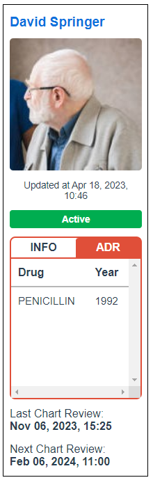 Viewing the Resident's Full Medication Chart