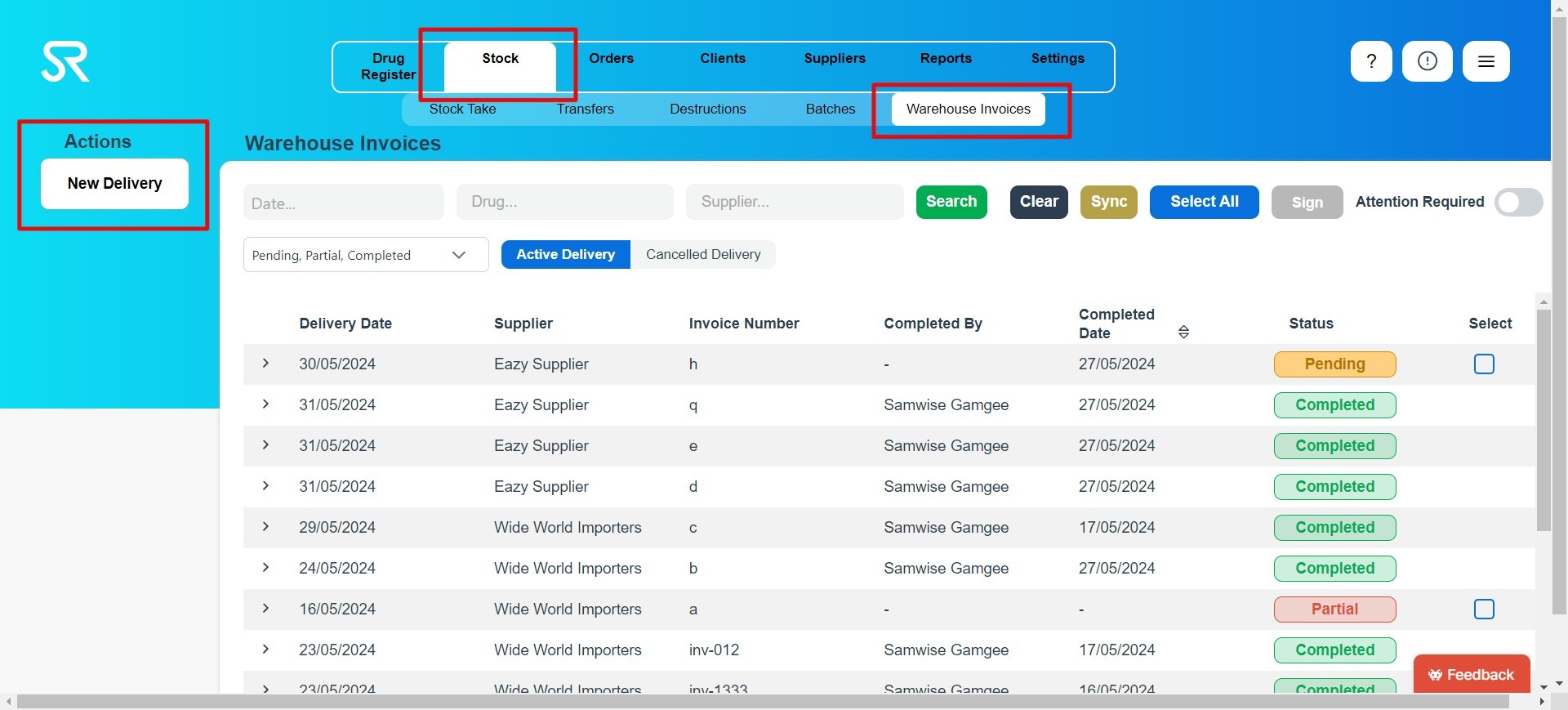 Managing and Signing Purchase Invoices
